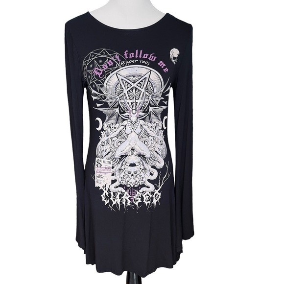 Killstar | Dresses | Killstar Long Bell Sleeve Mini Dress Nwt | Poshmark